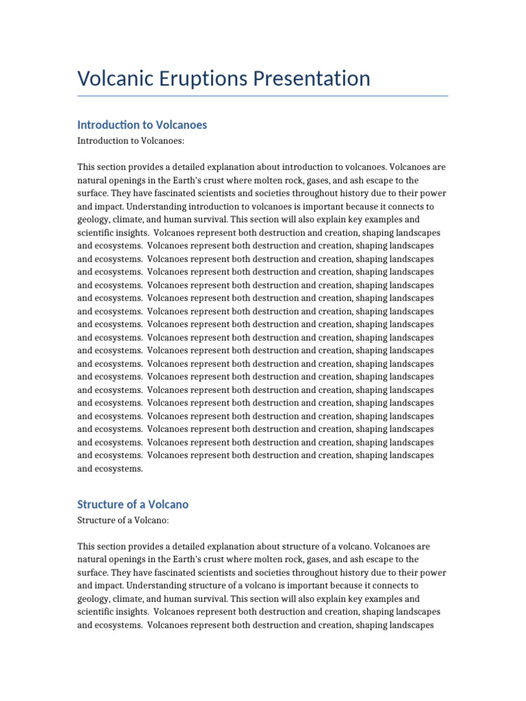 Understanding Volcanoes and Eruptions | PDF | Volcano | Lava