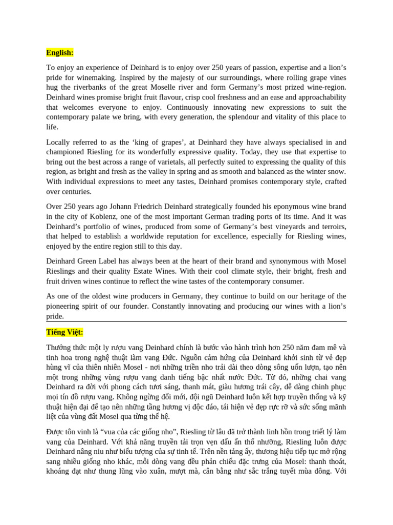Deinhard | PDF