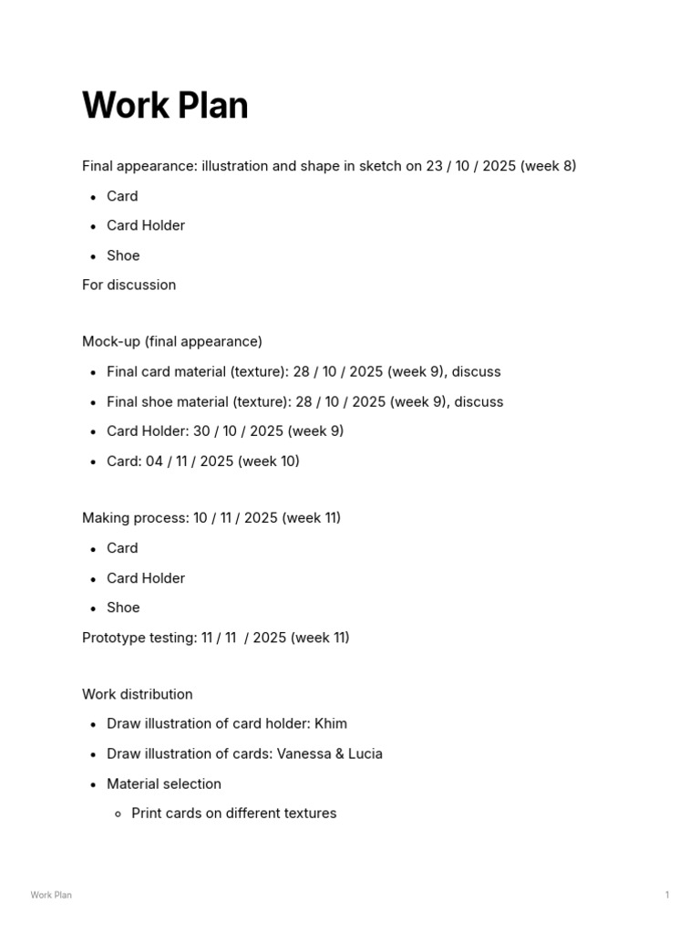 Villain Hitting Work Plan | PDF