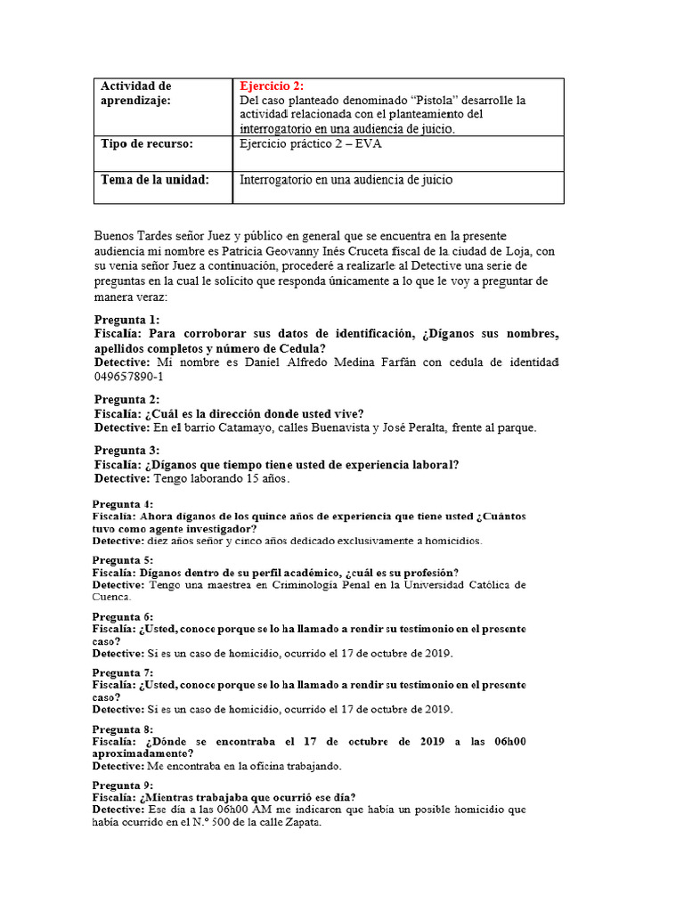 Teoria Del Caso E2 1.1 | PDF