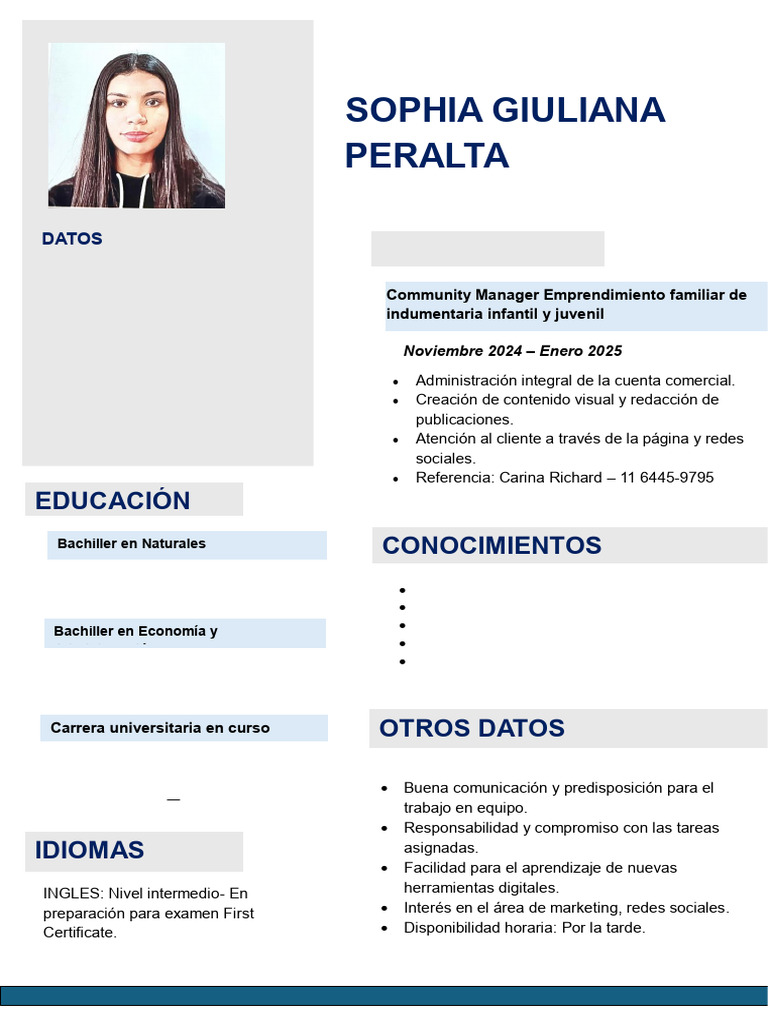 Cv Sophia Peralta (2) (1) | PDF