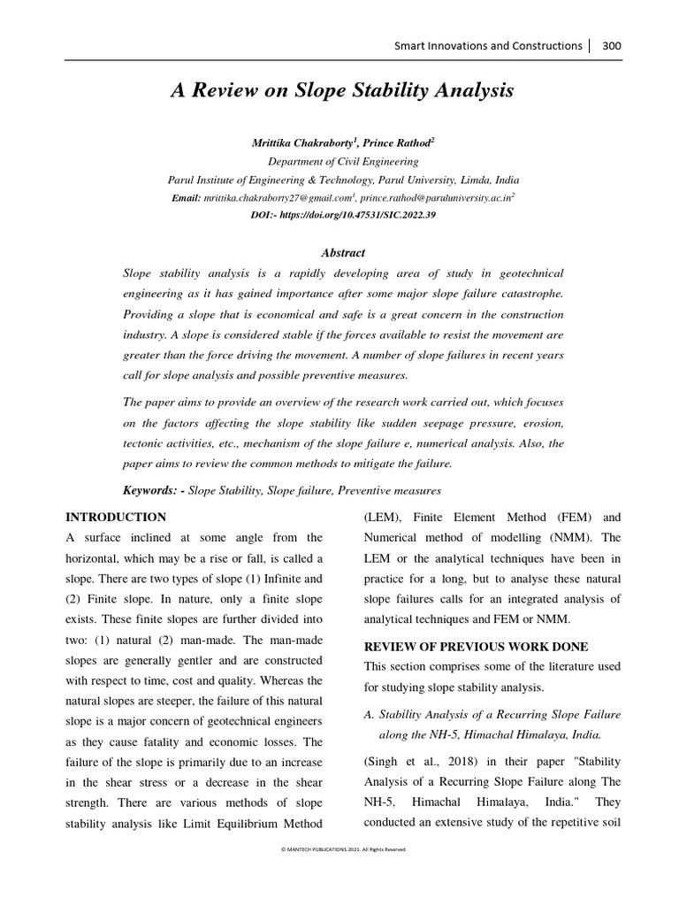 Slope Stability Analysis Overview | PDF | Geotechnical Engineering ...
