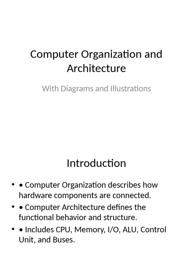 Computer Organization & Architecture Guide | PDF