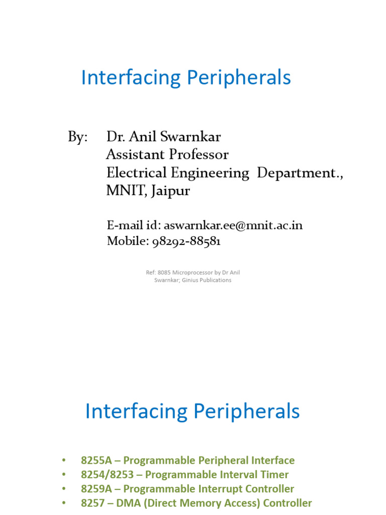 Interfacing Peripherals Full | PDF | Computer Architecture | Computer Engineering