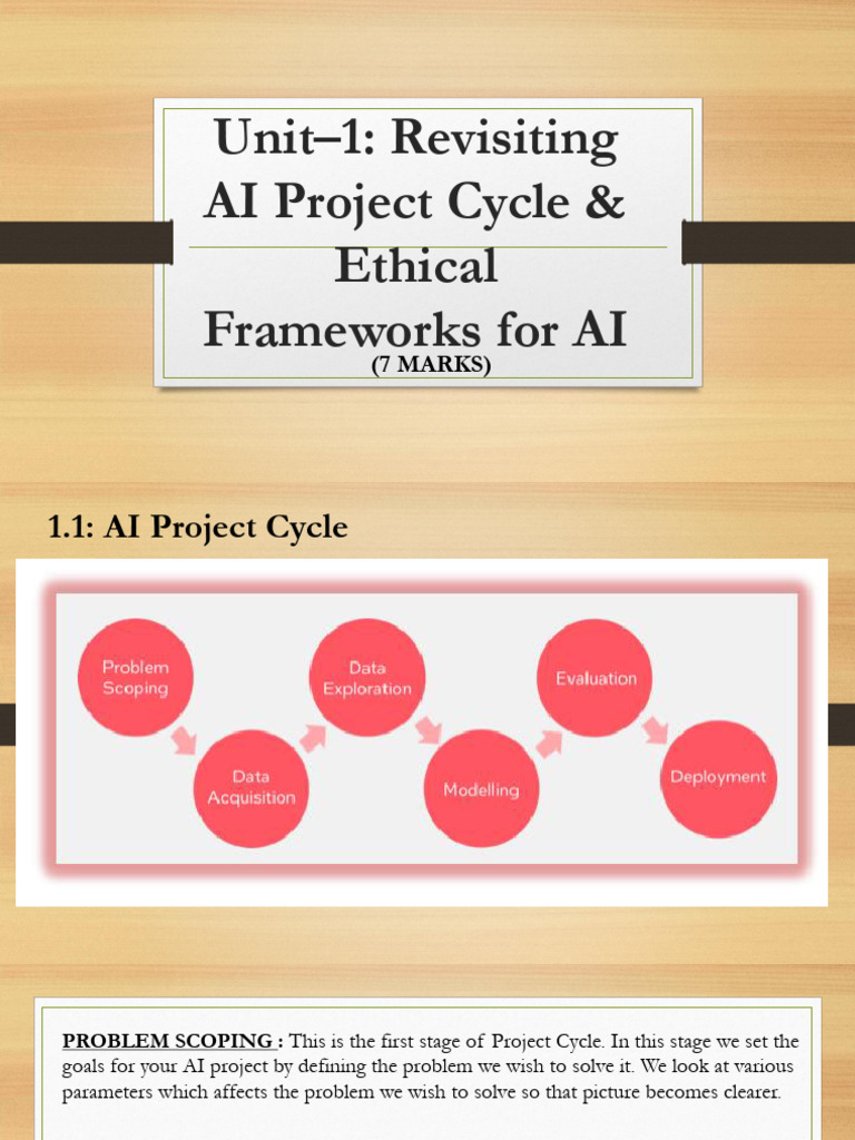 AI Project Cycle and Ethical Frameworks | PDF | Artificial Intelligence ...