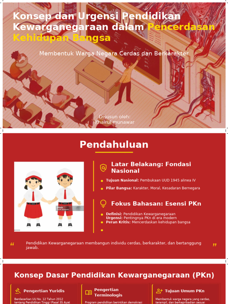 Konsep Dan Urgensi Pendidikan Kewarganegaraan Dalam Pencerdasan ...