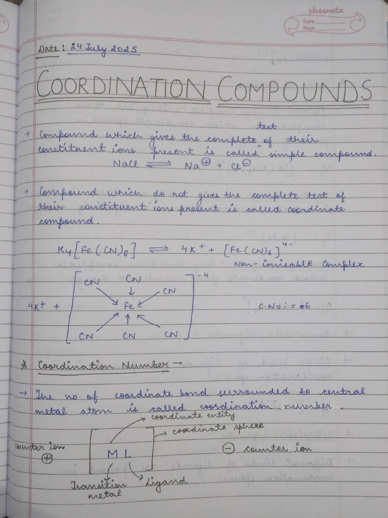 Coordination Compounds | PDF