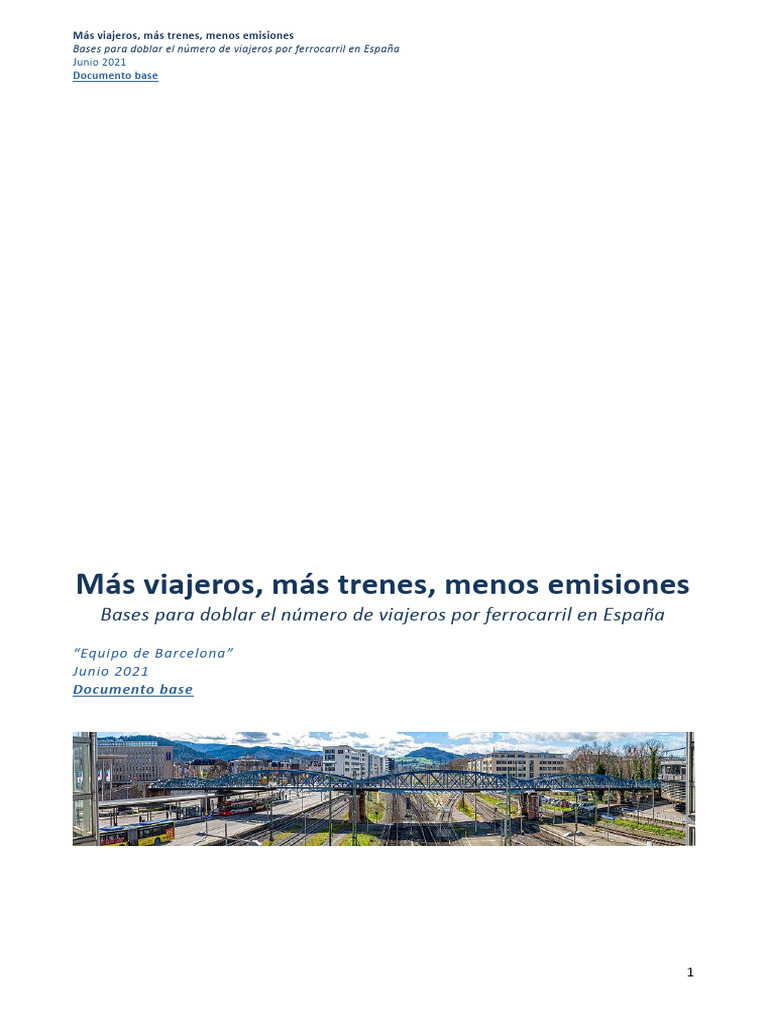 Doc Estrategico FFCC Espana | PDF | Transporte ferroviario | Tren