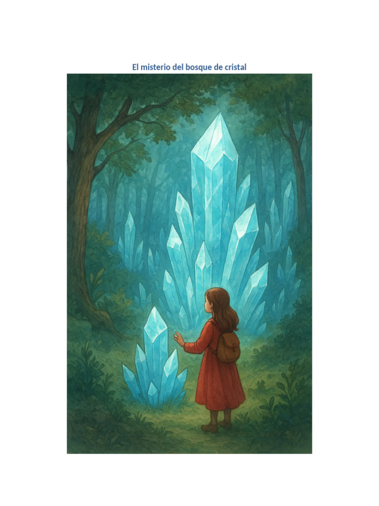 Cuento El Misterio Del Bosque de Cristal Emily Illanes | PDF