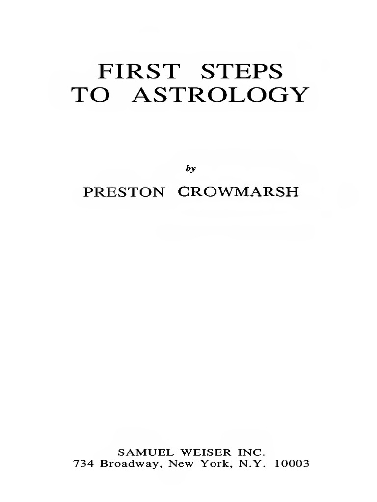 Book_1971_Preston Crowmarsh_First Steps to Astrology | PDF | Zodiac ...