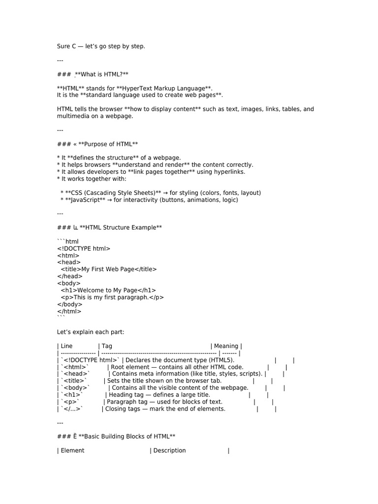 HTML | PDF | Html | Html Element