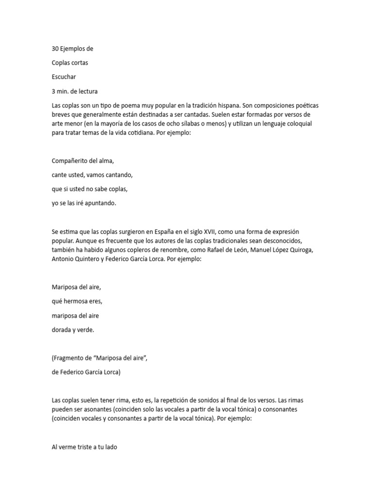 30 Ejemplos de | PDF | Poesía