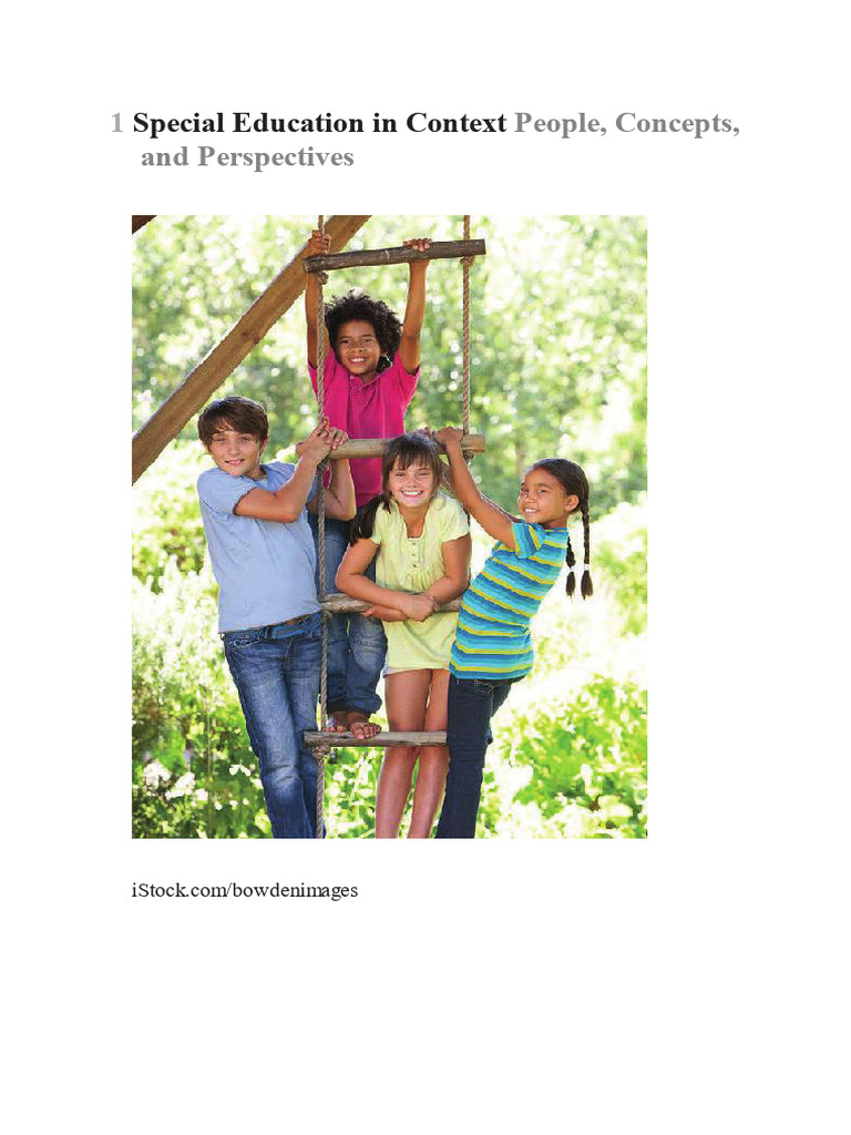 Midterm - Reading - 1 - Special Education in Context People, Concepts ...