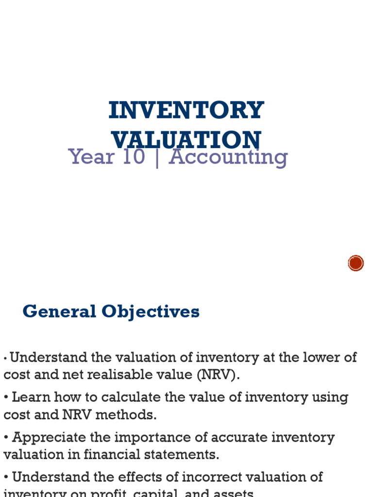 Inventory Valuation: Cost vs NRV Explained | PDF | Inventory ...