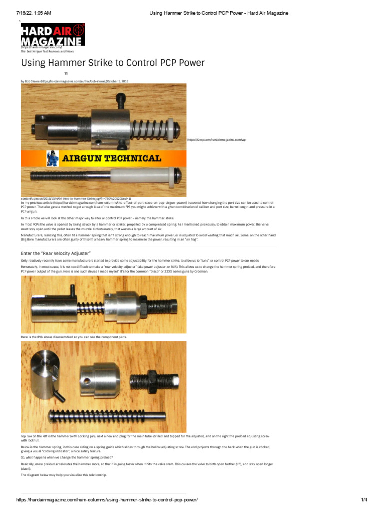 Using Hammer Strike To Control PCP Power - Hard Air Magazine | PDF ...