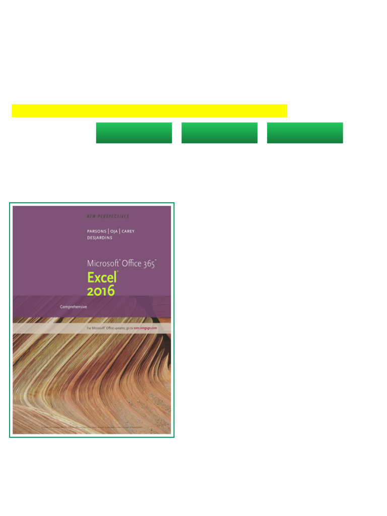 New Perspectives Microsoft Office 365 & Excel 2016 Comprehensive ...
