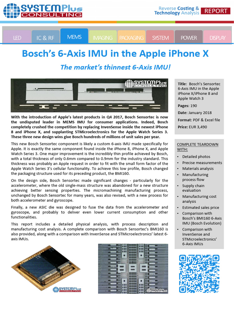 Bosch 6-Axis IMU Teardown Analysis | PDF | Semiconductor Device ...