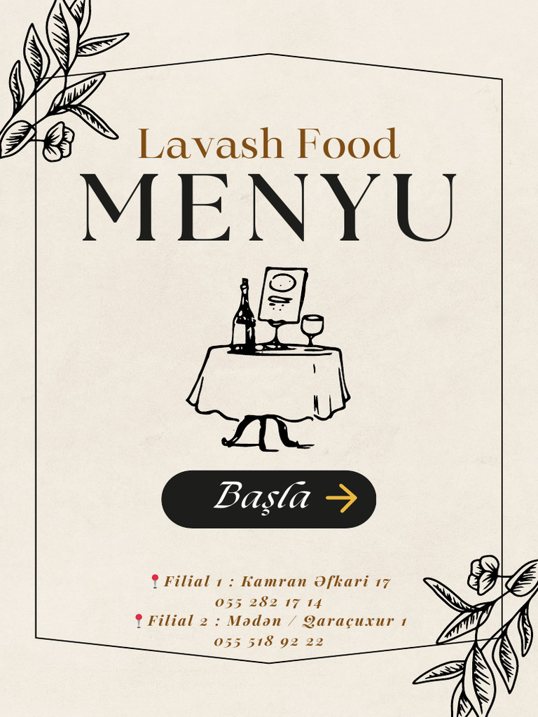 Lavash Food: Menyu | PDF
