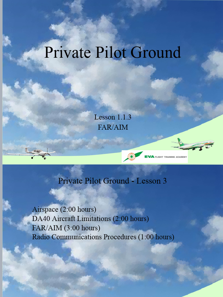 3 Far Aim 1 | PDF | Visual Flight Rules | Air Traffic Control