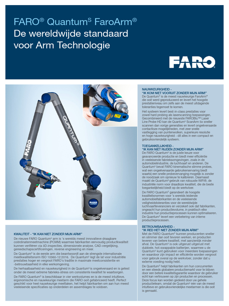 04REF201 773 NL FARO Quantum S Tech Sheet | PDF