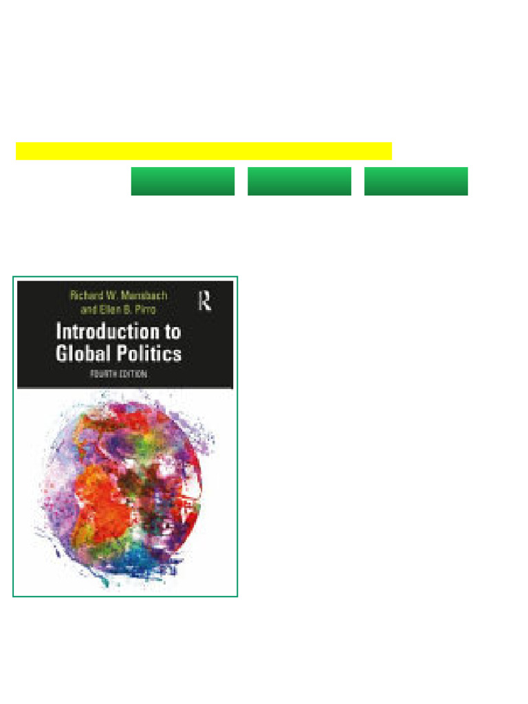 Introduction to Global Politics 4th Edition Richard W. Mansbach ...