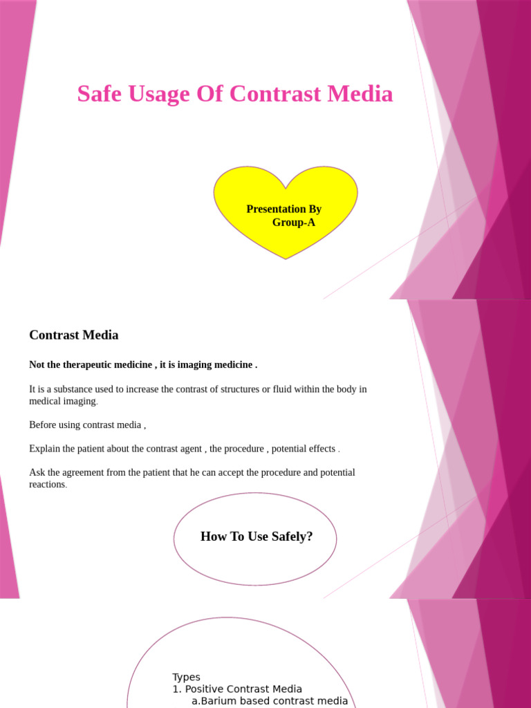 Safe Usage of Contrast Media | PDF | Medical Specialties | Clinical ...