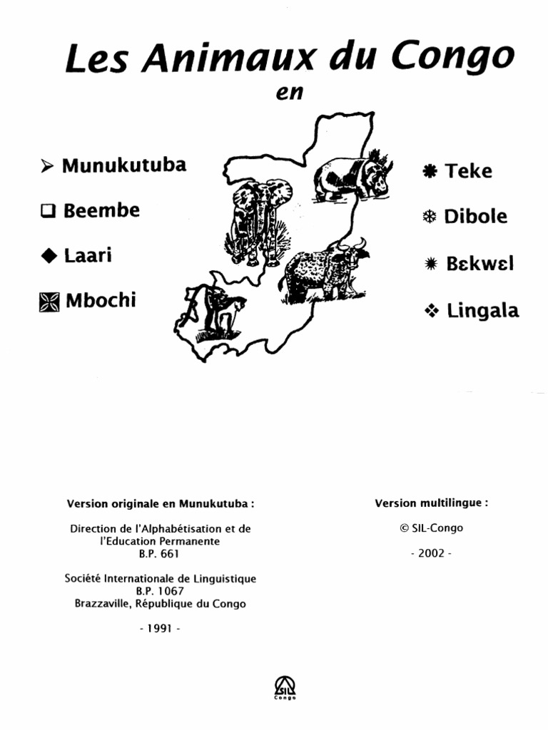 Animaux Du Congo Multilingue 2002 | PDF
