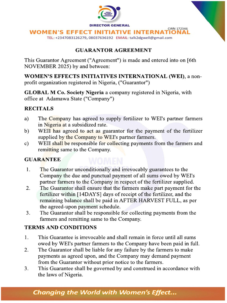 Guarantor Letter | PDF