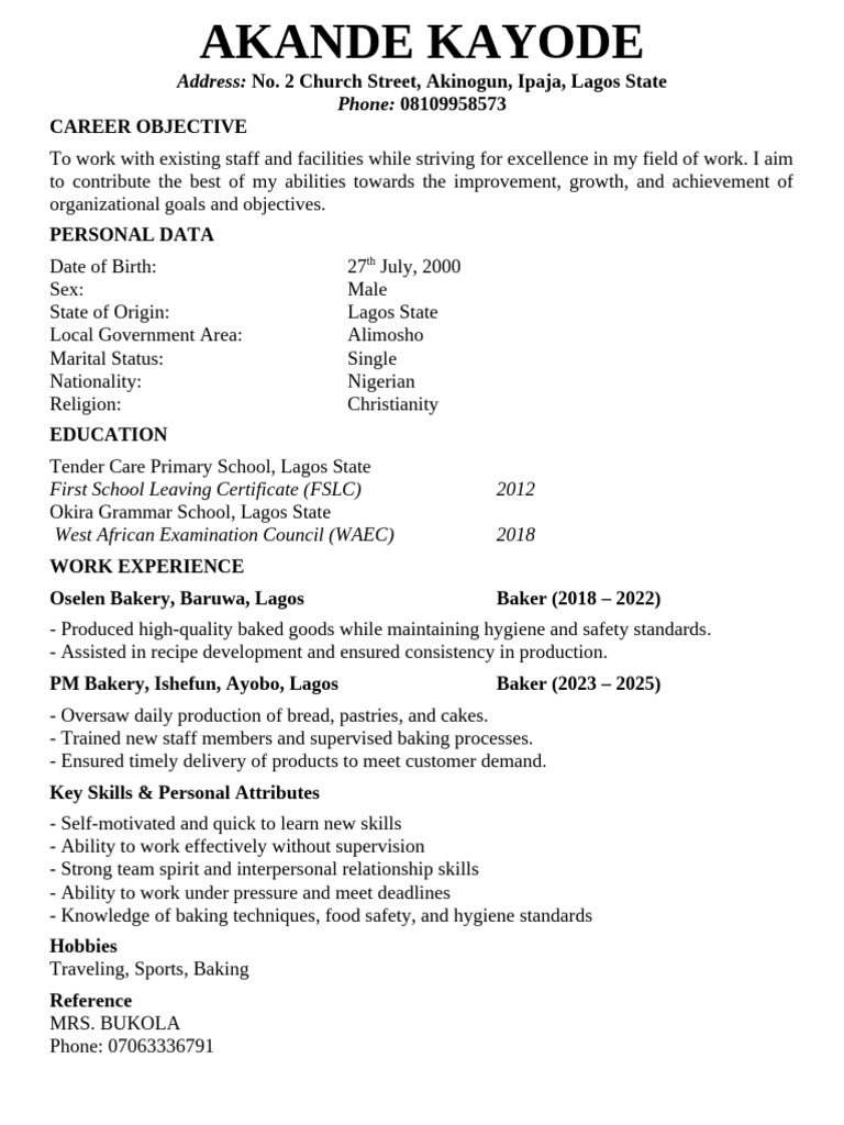 Femi Ade CV | PDF