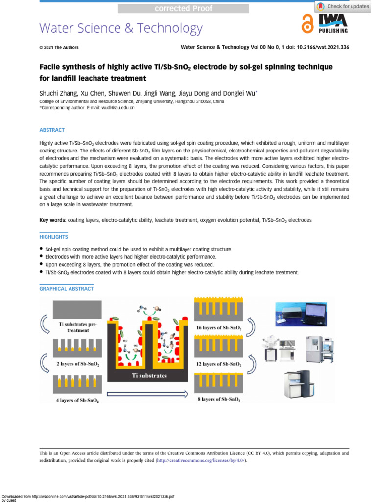 Facile Synthesis of Highly Active TiSb-SnO2 Electr | PDF | Electrochemistry | X Ray ...