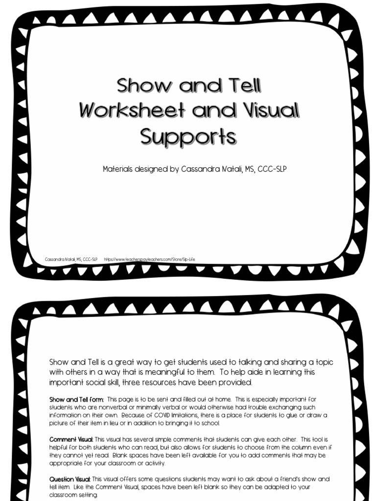 Materials Designed by Cassandra Natali, MS, CCC-SLP | PDF | Learning ...