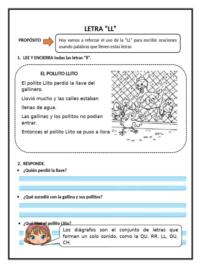 Ficha Letra LL | PDF
