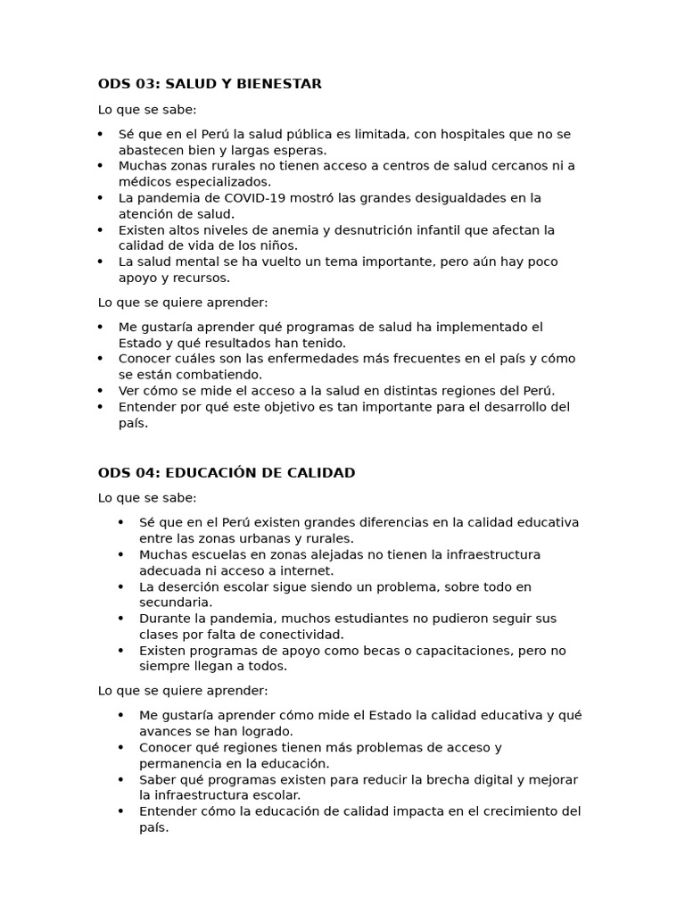 ODS 03 y 04 | PDF