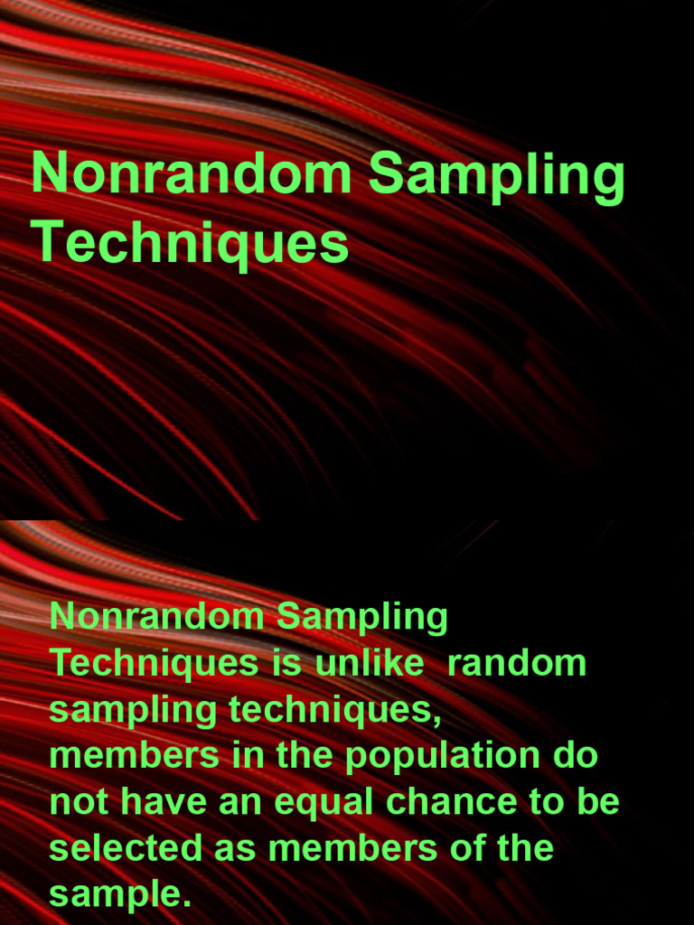 Nonrandom Sample | PDF