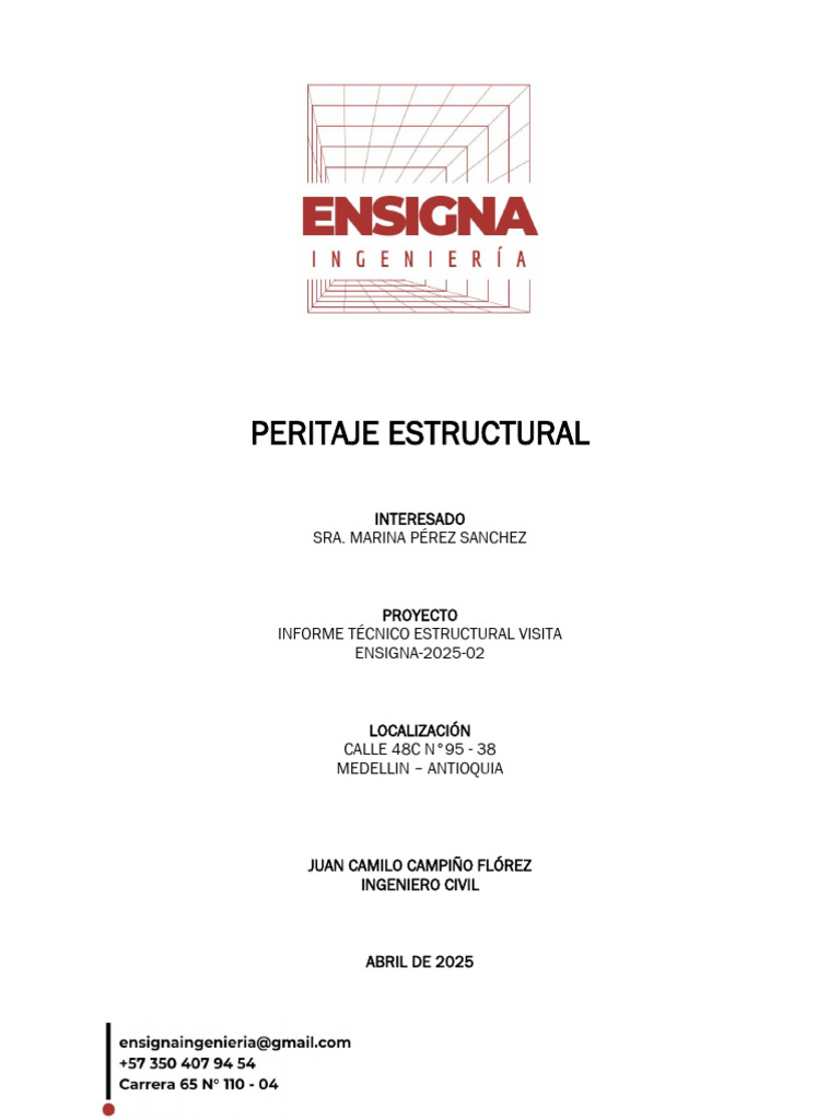 Informe Técnico de Peritaje Estructural | PDF | Fundación (Ingeniería ...