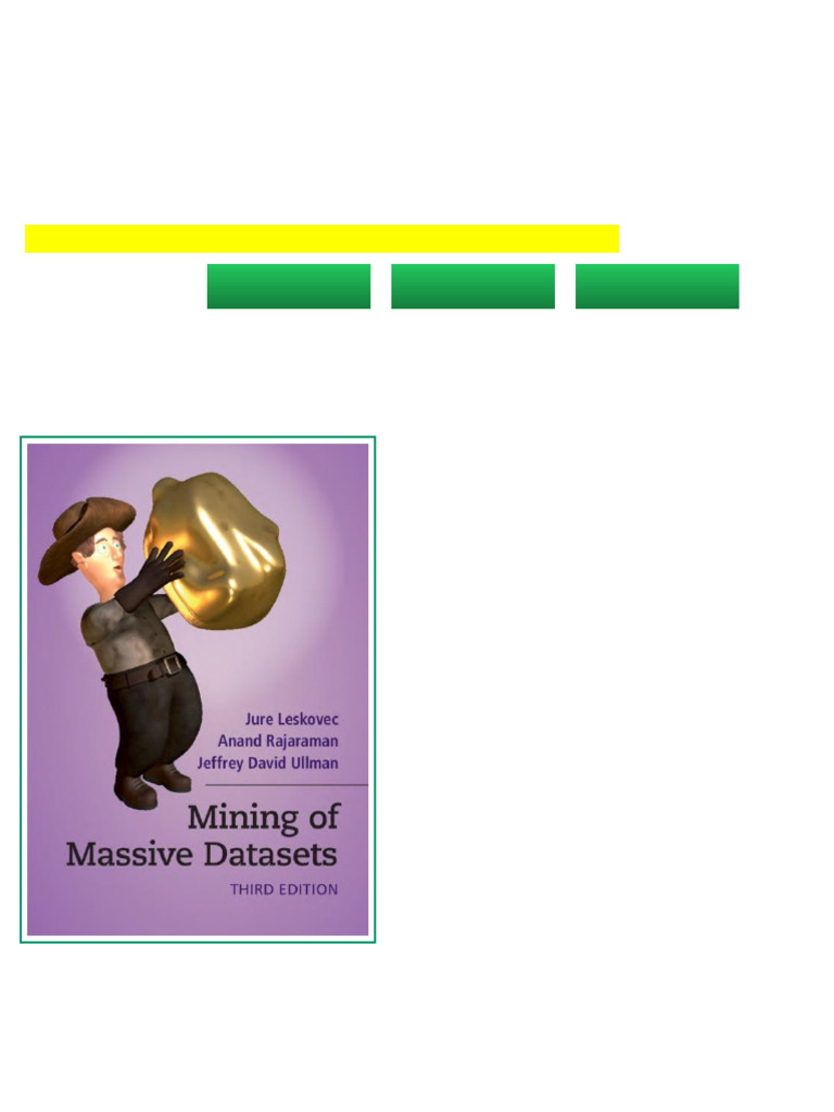 Mining of Massive Datasets Third Edition Jure Leskovec available full chapters | PDF | Map Reduce