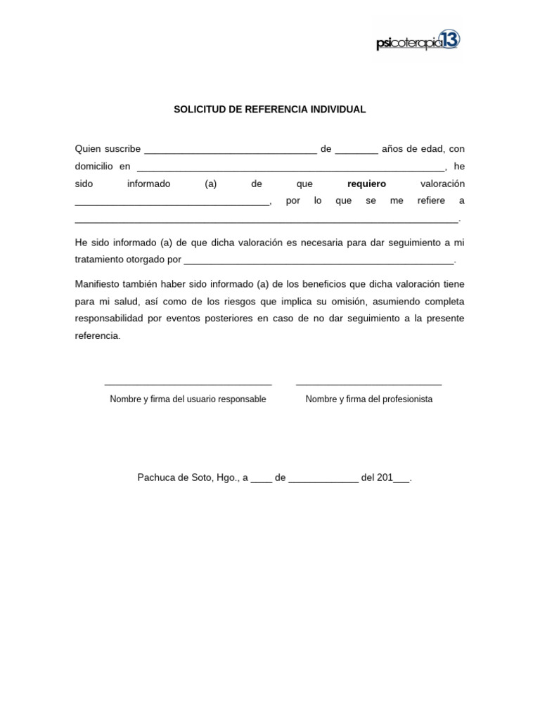 4.solicitud de Referencia Individual | PDF