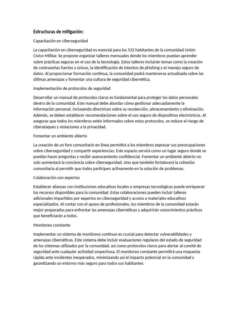 Estructuras de Mitigación (Resumido) | PDF | La seguridad informática ...