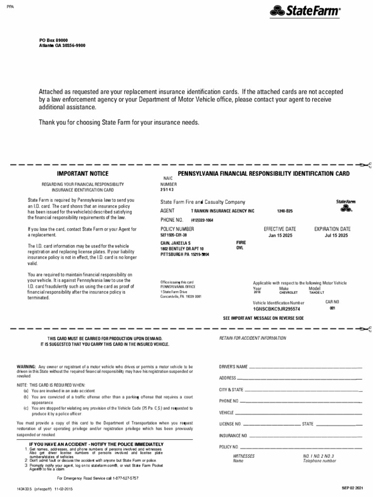 PENNSYLVANIA Insurance Doc - PDFF | PDF | Insurance | Vehicles