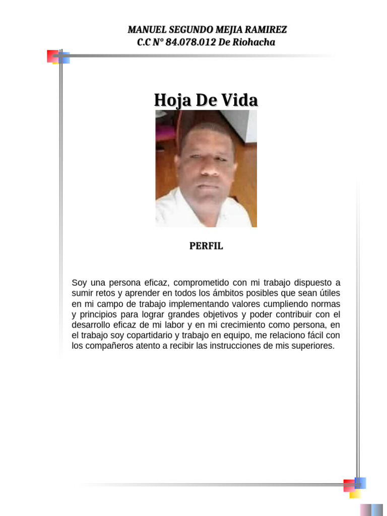 Hoja de Vida Normal 2 | PDF