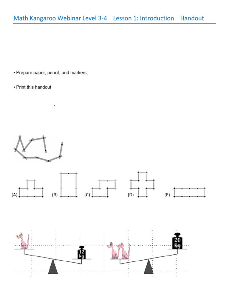 Lesson 1-Level 3-4 Introduction - Handout | PDF