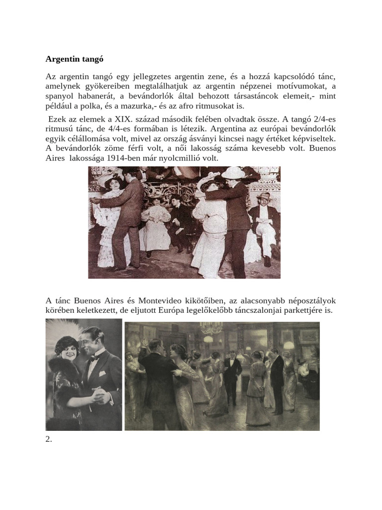 Argentin Tangó | PDF