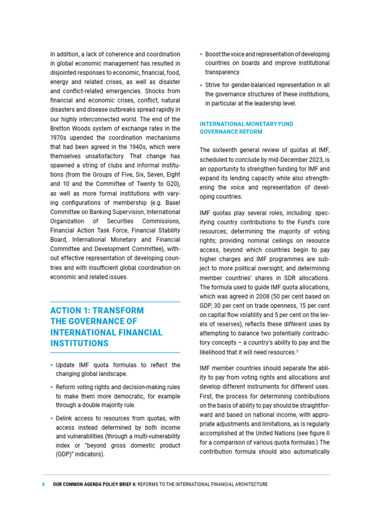 Our Common Agenda Policy Brief International Finance Architecture en ...