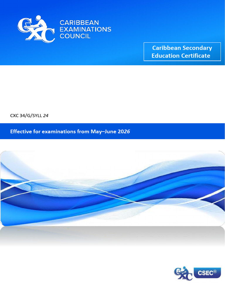 Csec Edpm Syllabus Revised Pdf Computer Data Storage Educational 1020