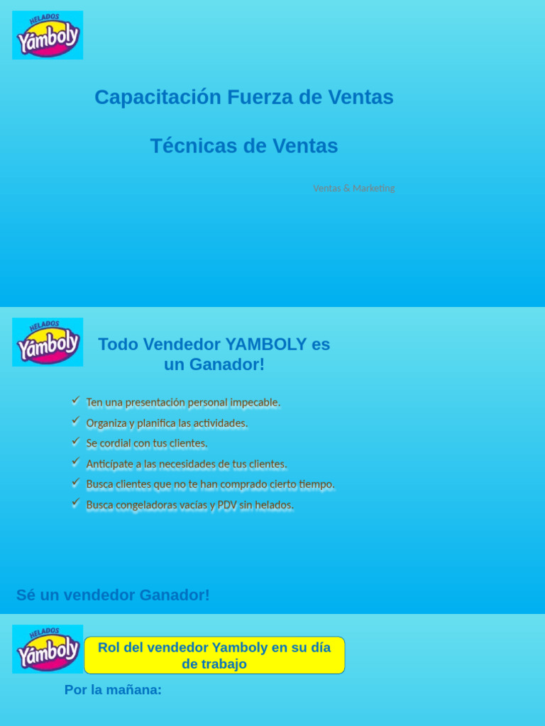 Capacitación FFVV Yamboly 2020 | PDF | Ventas | Negocios económicos