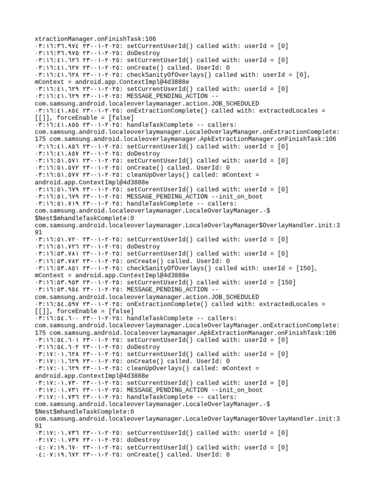 Locale Overlay Manager Task Logs | PDF | Android (Robot) | Science ...