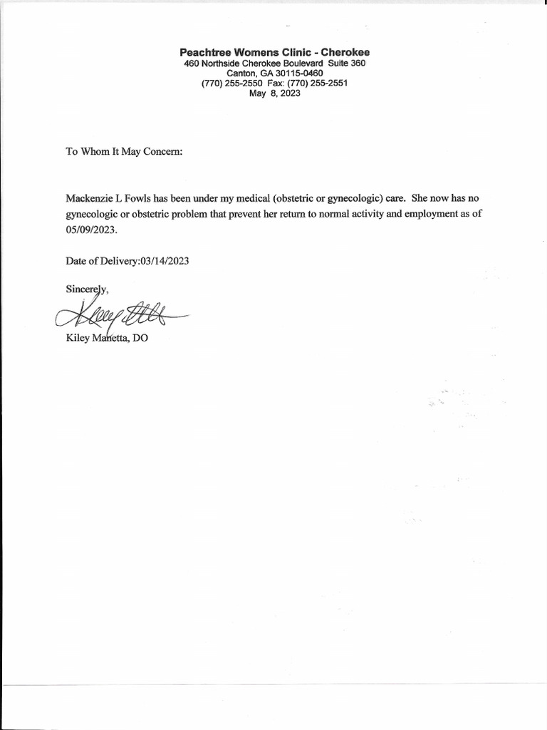 Letter of Clearance | PDF