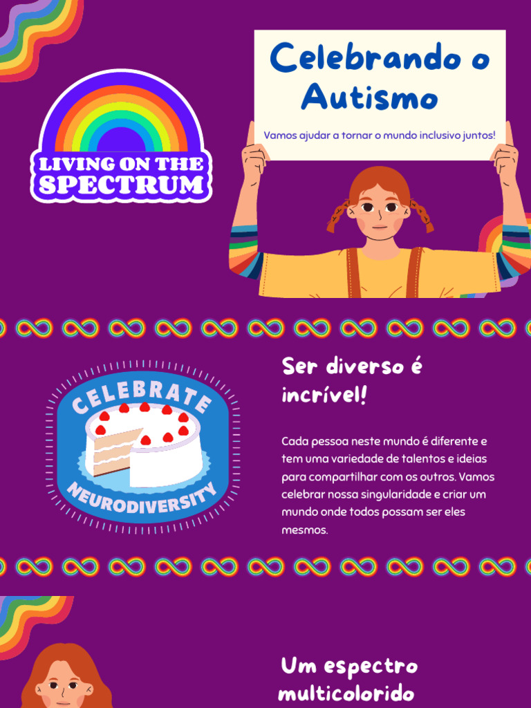 Celebrating Autism! Presentation in Purple and White Colors ...