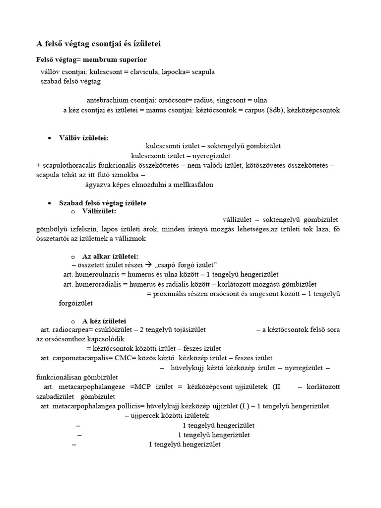 Csontok És Ízületek 16 P | PDF