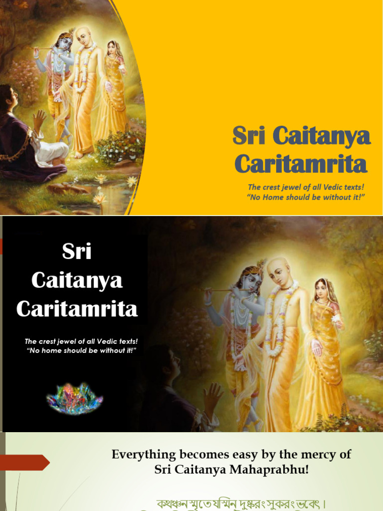 Sri Caitanya Caritamrita Overview | PDF | Bhagavata Purana | Krishna